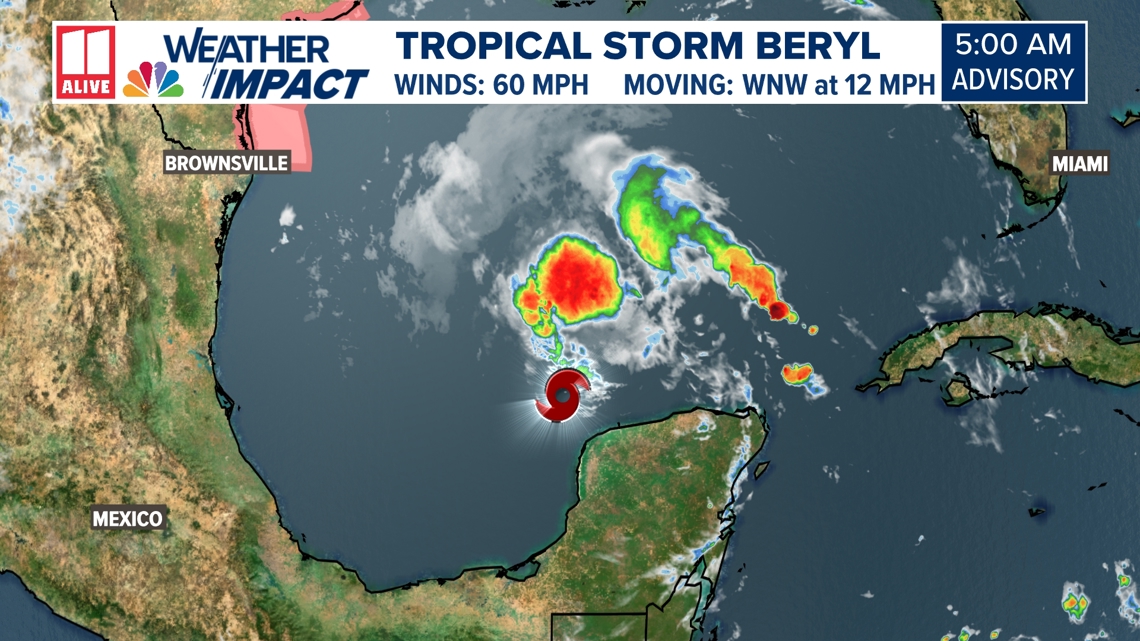 Beryl track shows increasing threats for parts of Gulf Coast | 11alive.com