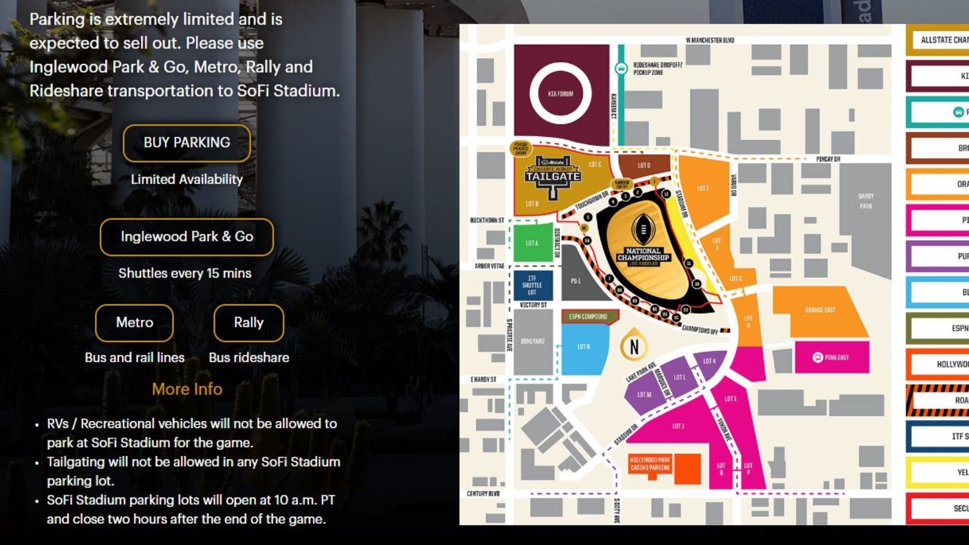 Can you tailgate at SoFi Stadium before Georgia-TCU game? | 11alive.com