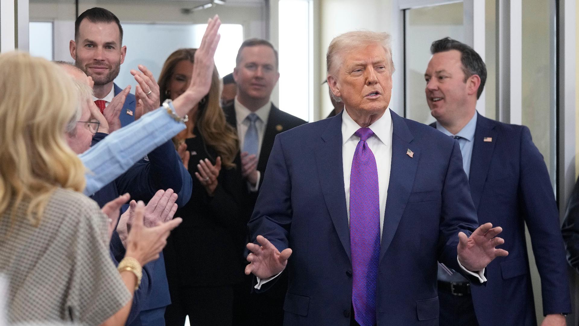 President Trump delivers remarks to supporters during visit to Georgia ...