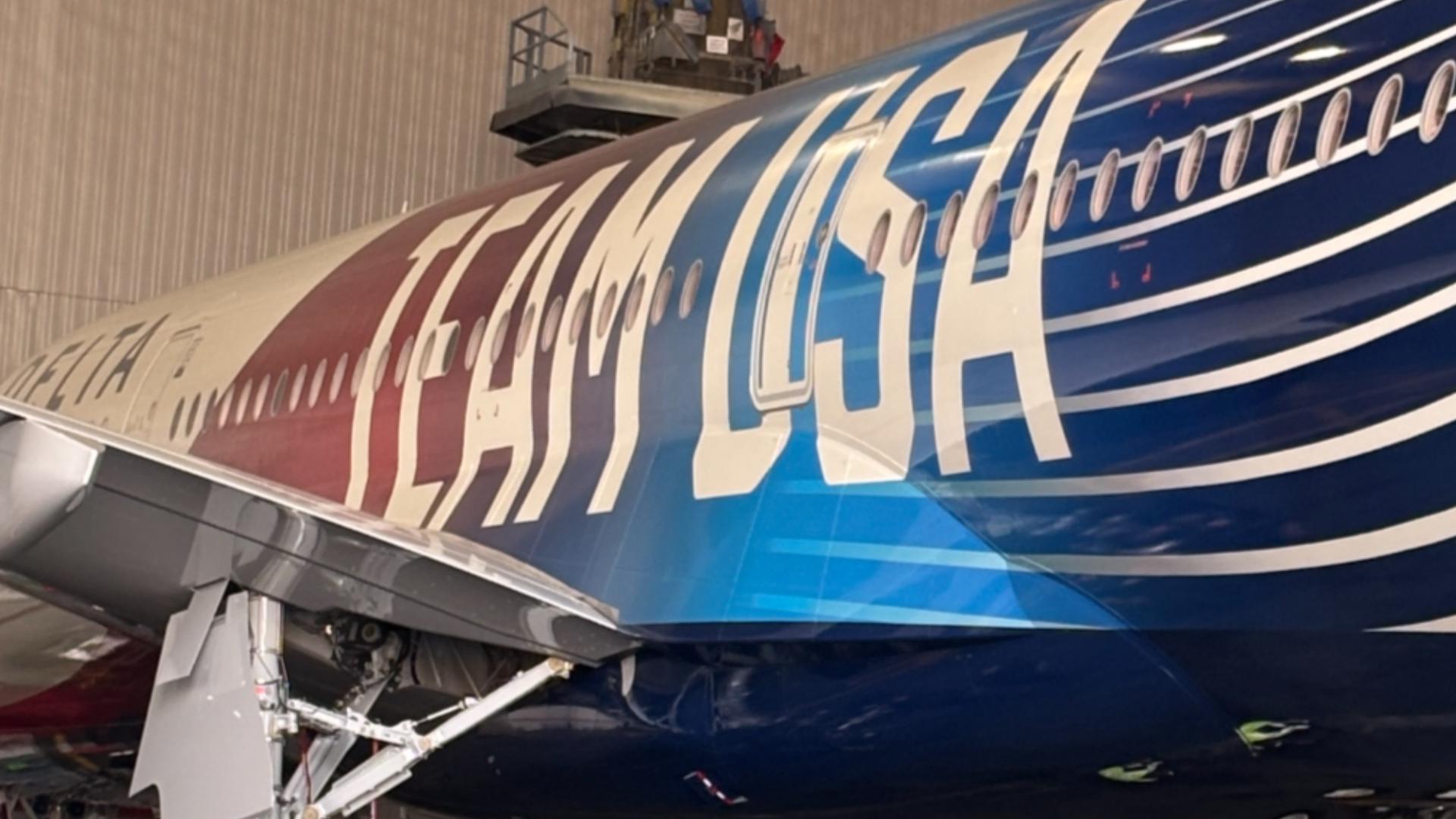 Delta shows off Team USA plane ahead of Winter Olympics | 11alive.com