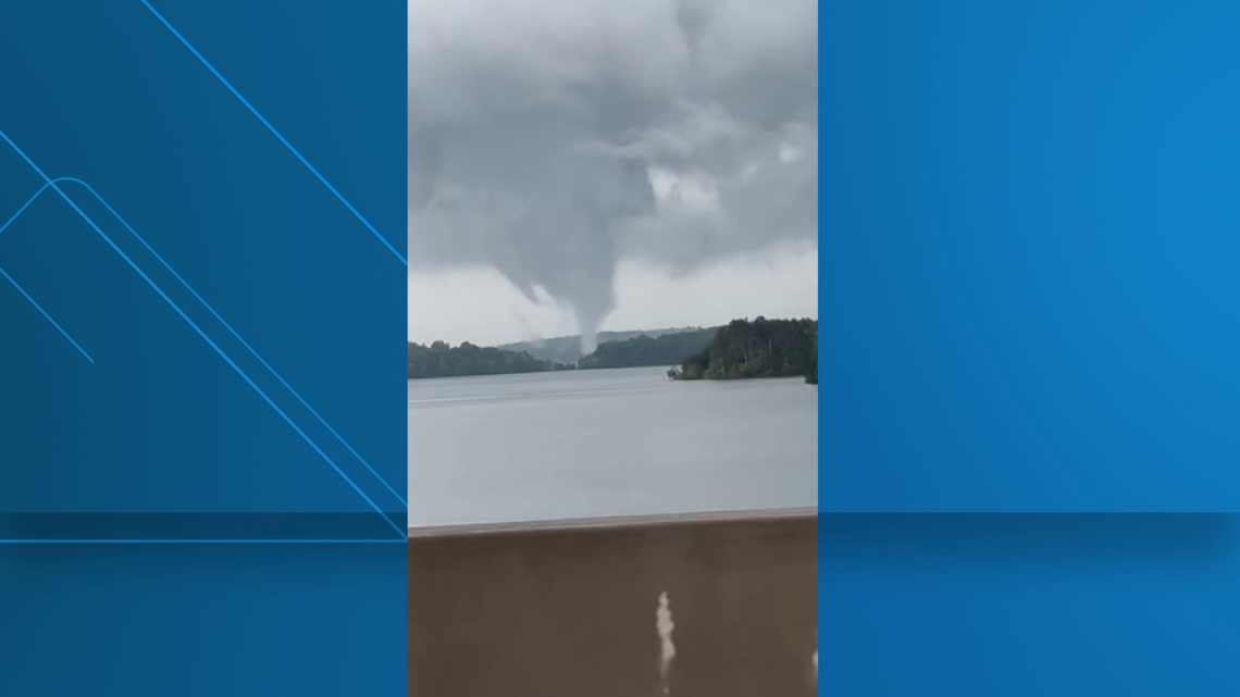 Video shows funnel cloud, possible tornado over Lake Lanier in Hall ...