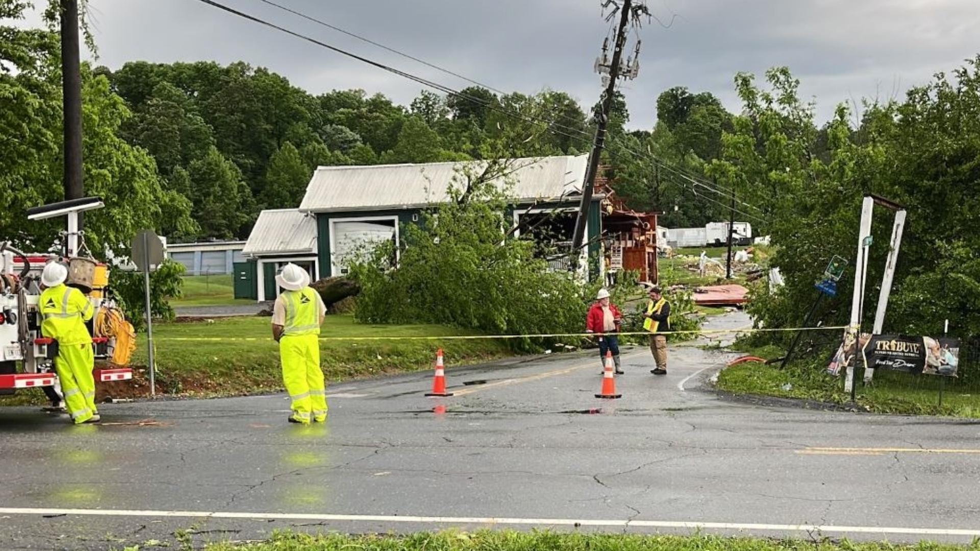 Damage in north Georgia | Gas station ripped down by strong winds ...