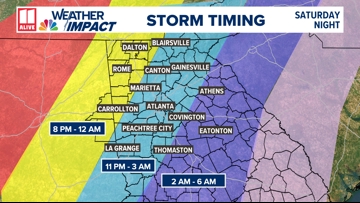 Weather Impact Alert | Severe storms north Georgia, metro Atlanta this ...