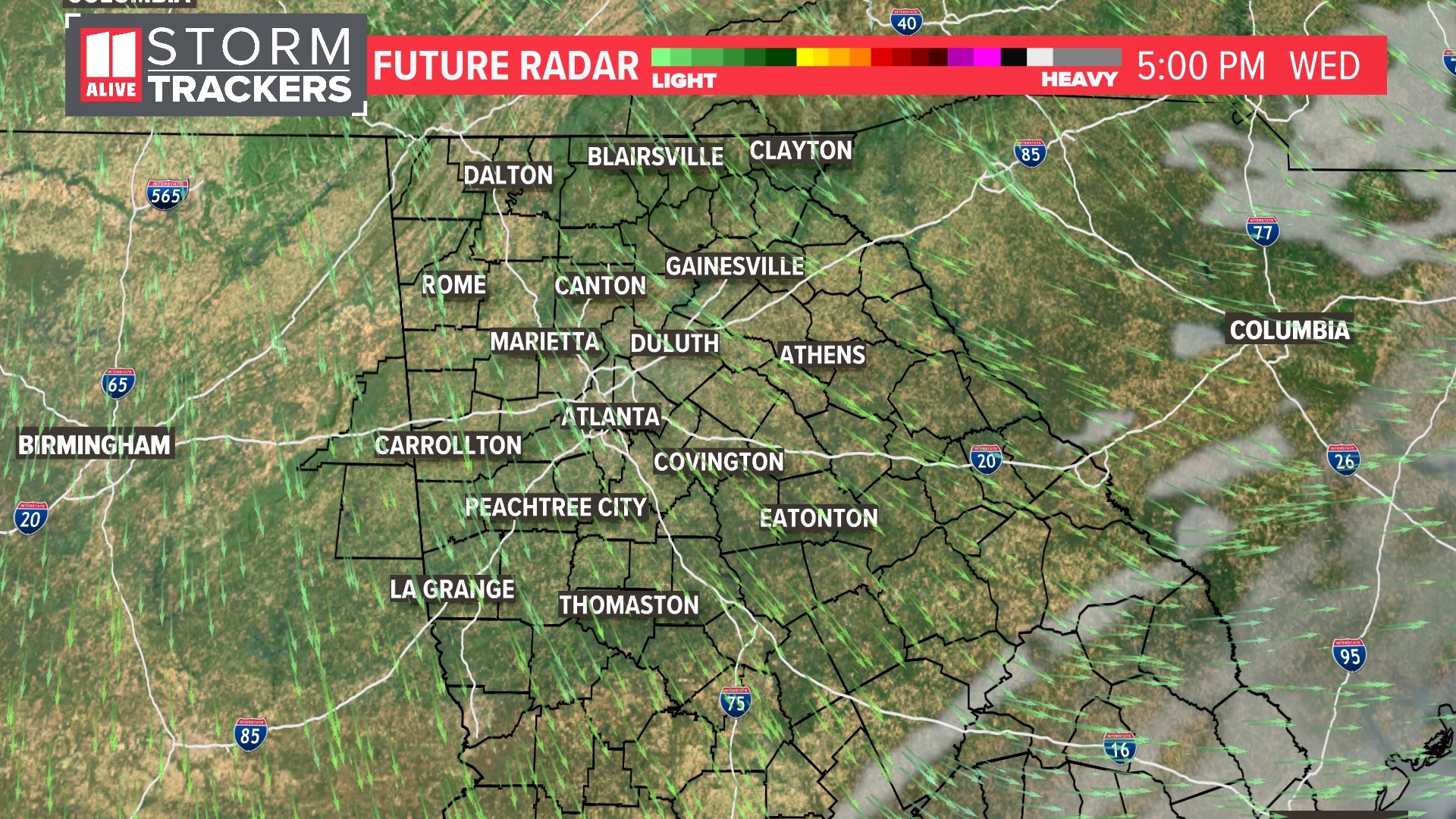 Georgia weather metro Atlanta thunderstorm timeline tonight | 11alive.com