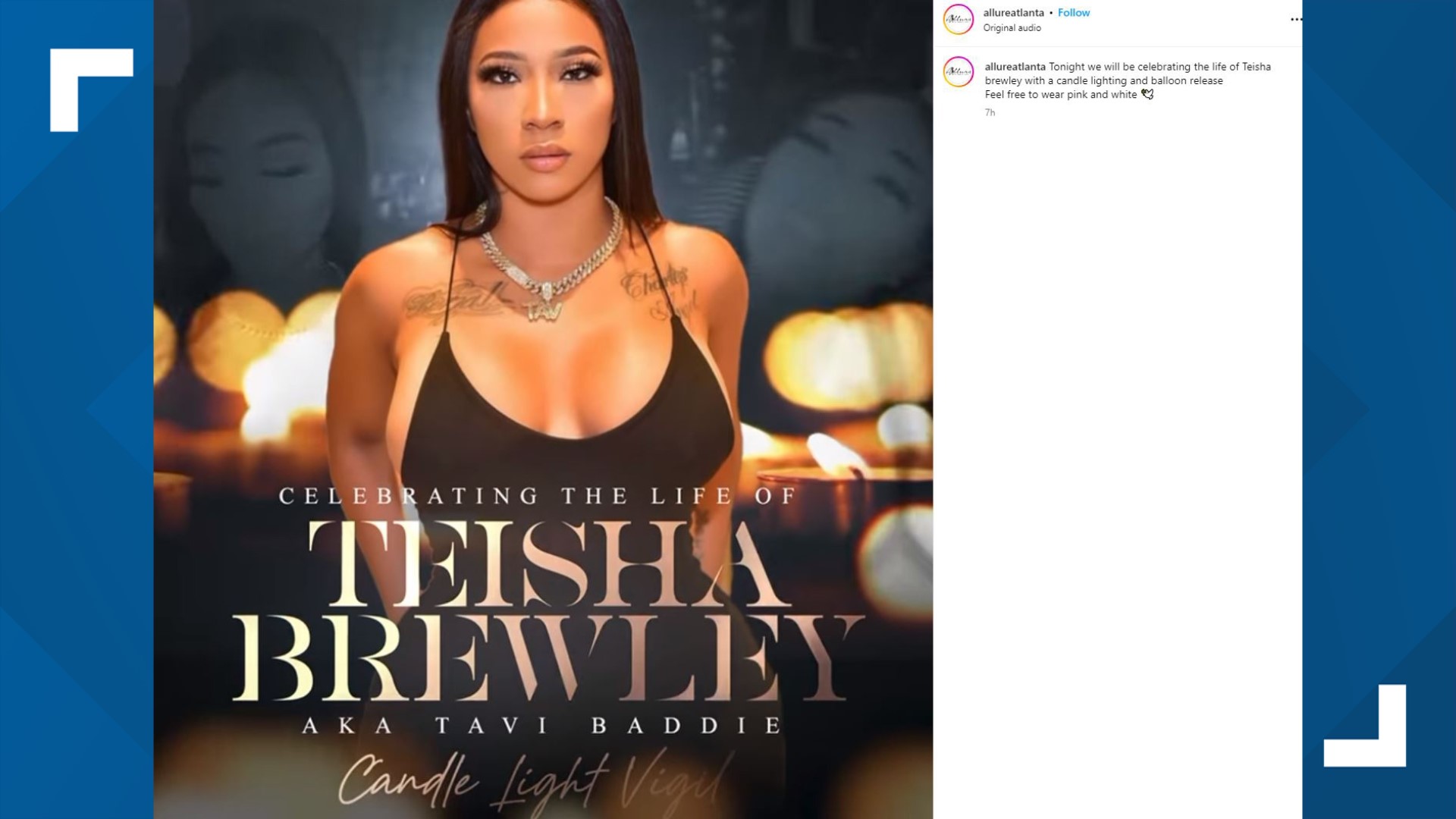 Teisha Brewley Tavi Baddie Atlanta vigil | 11alive.com