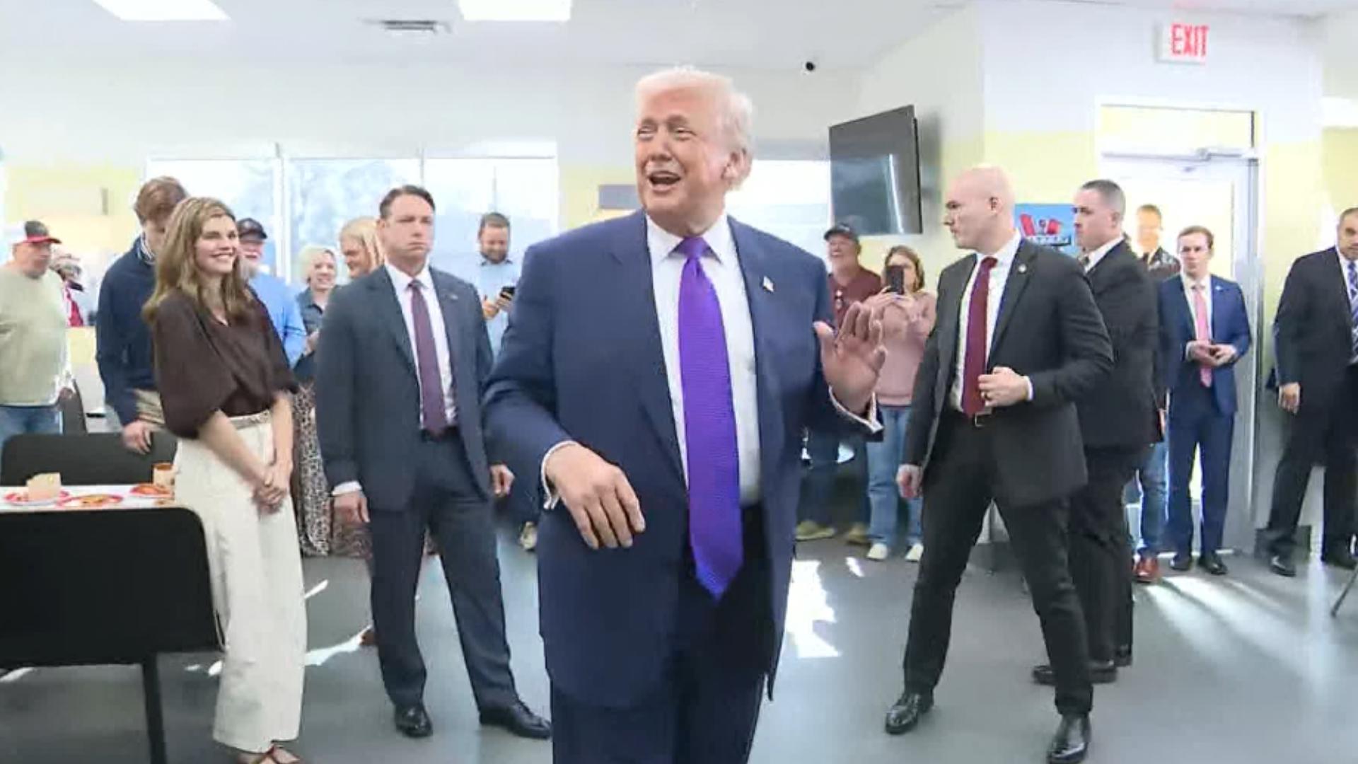 President Trump delivers remarks to supporters during visit to Georgia ...