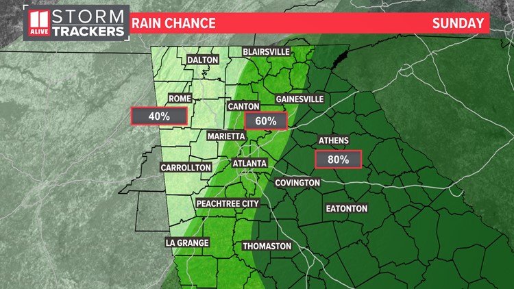 Georgia weather rain gusty winds this weekend | Timeline | 11alive.com