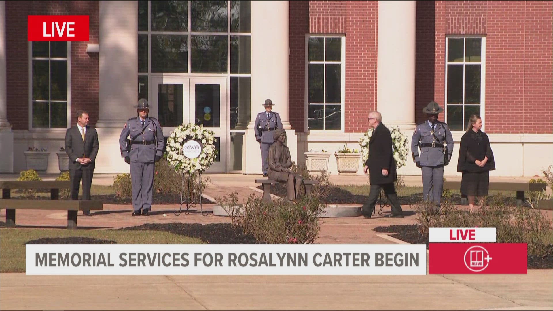 Wreath-laying ceremony for former First Lady Rosalynn Carter | 11alive.com