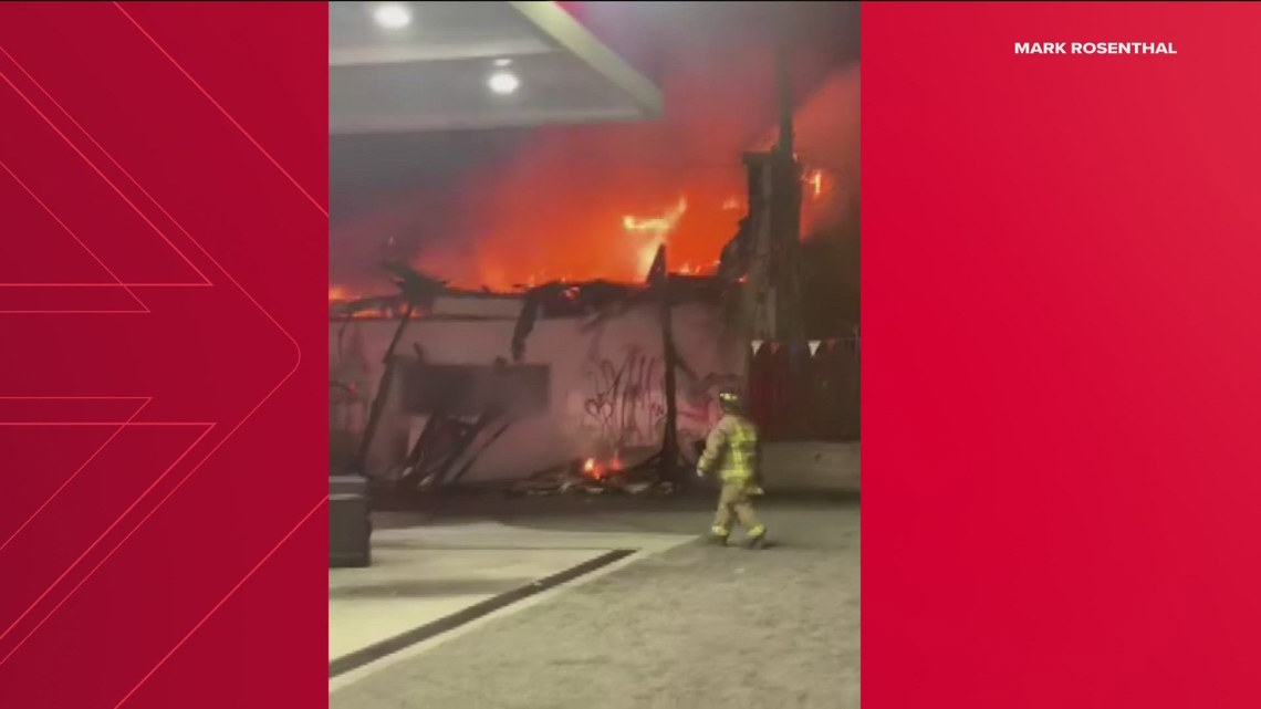 Fire near I-20 overnight: Lanes reopen after flames shoot up near gas ...