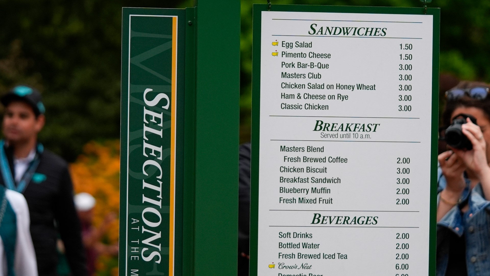 Masters' menu still affordable amid inflation | 11alive.com