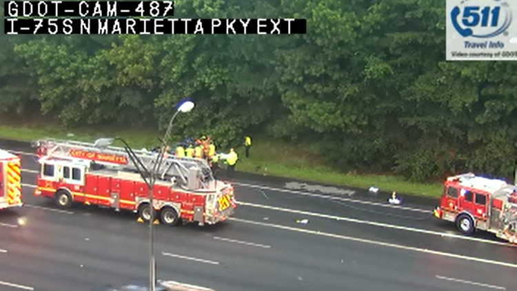 Traffic tied up by deadly crash on I-75 North in Marietta | 11alive.com