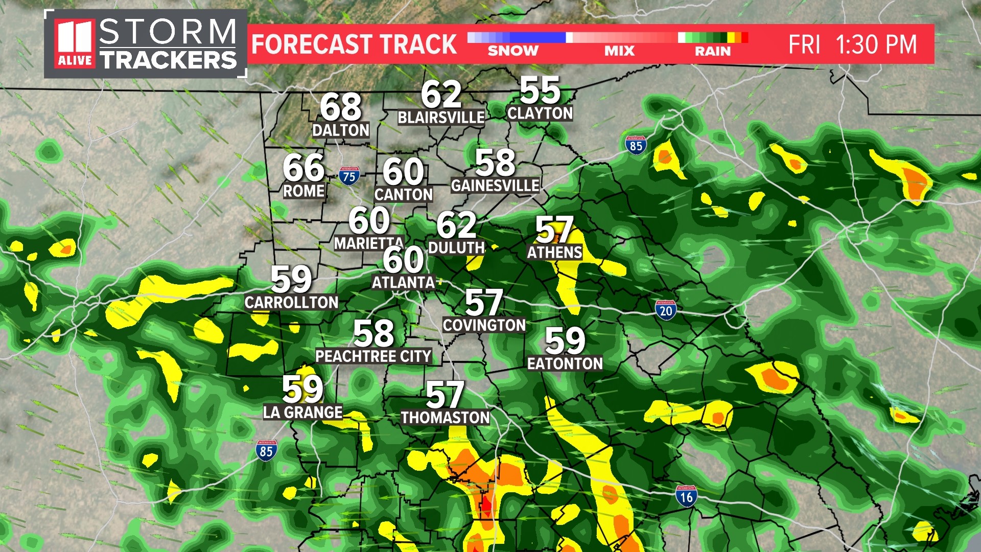 Rain returns to Atlanta for fifth straight Friday | 11alive.com