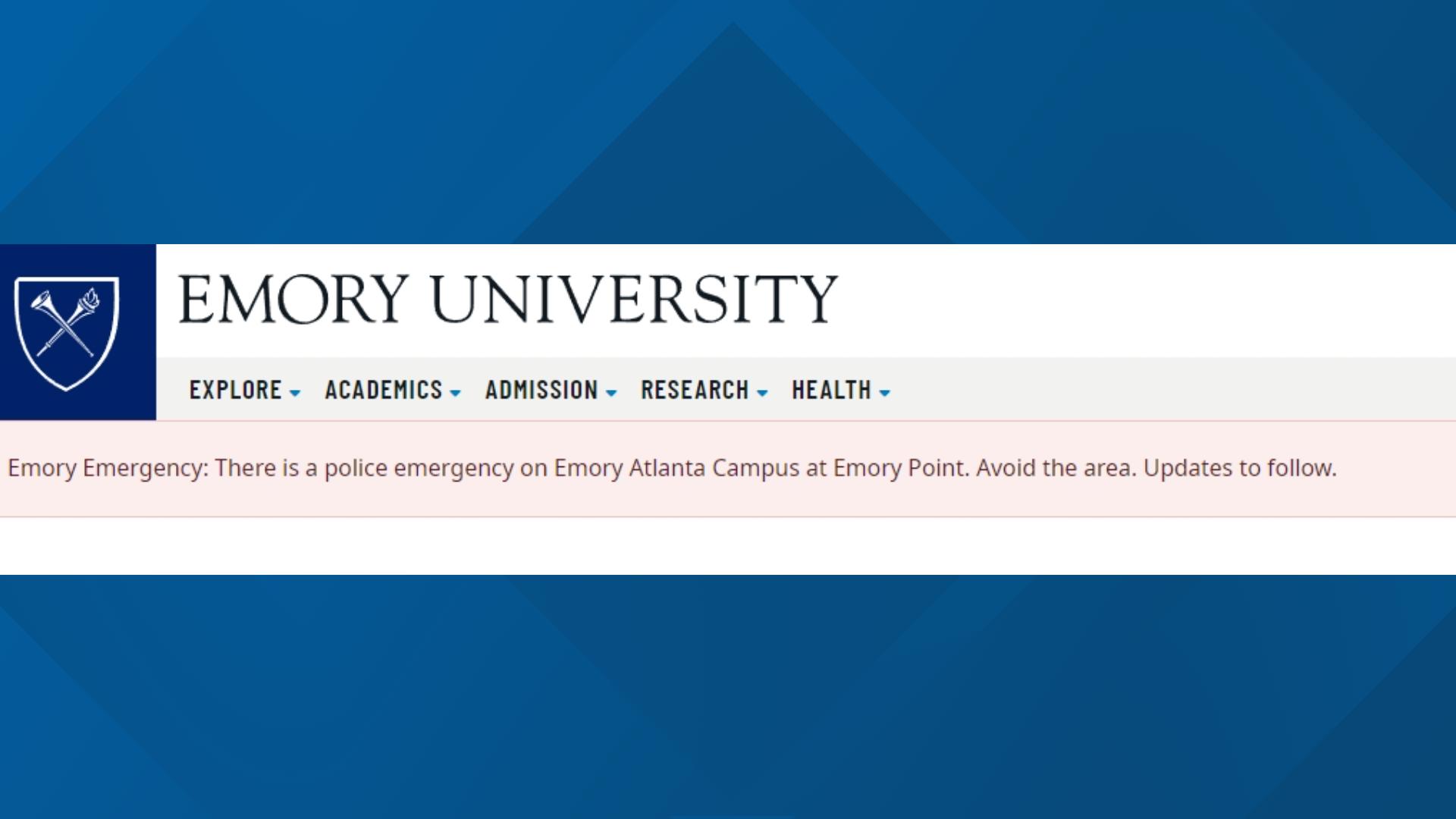 Emory University police emergency alert goes out | 11alive.com