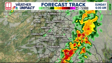 Weather Impact Alert | Severe storms north Georgia, metro Atlanta this ...