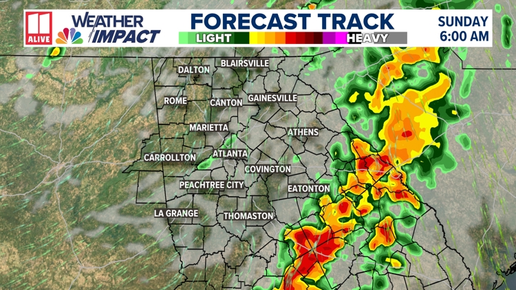 Weather Impact Alert | Severe storms north Georgia, metro Atlanta this ...
