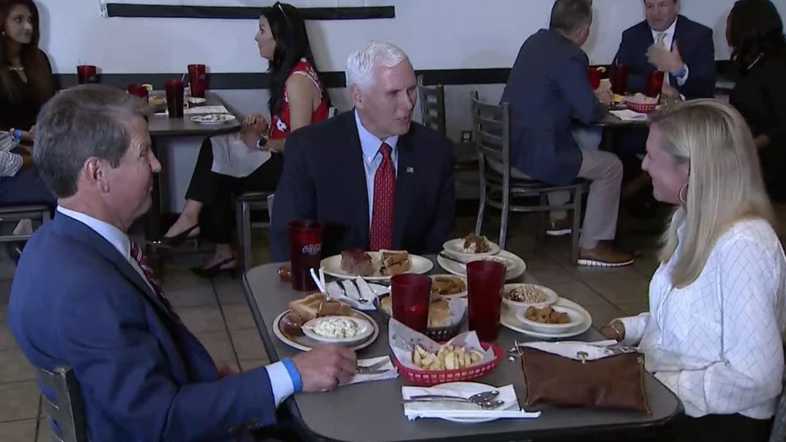 Mike Pence lunch with Brian Kemp at Atlanta cafe | 11alive.com