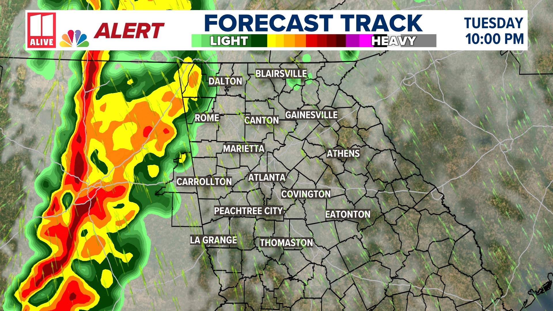 Weather Impact Alert: Strong storms will track through Georgia ...