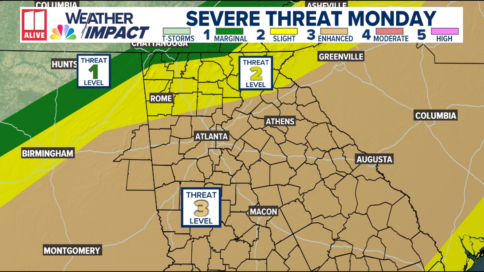 Severe storm threat March 31 | Weather Impact Alert | 11alive.com