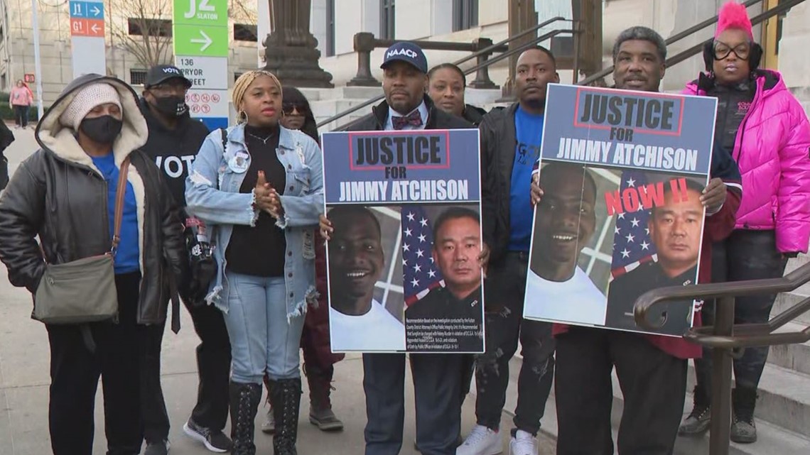 Jimmy Atchison family press conference call for justice | 11alive.com