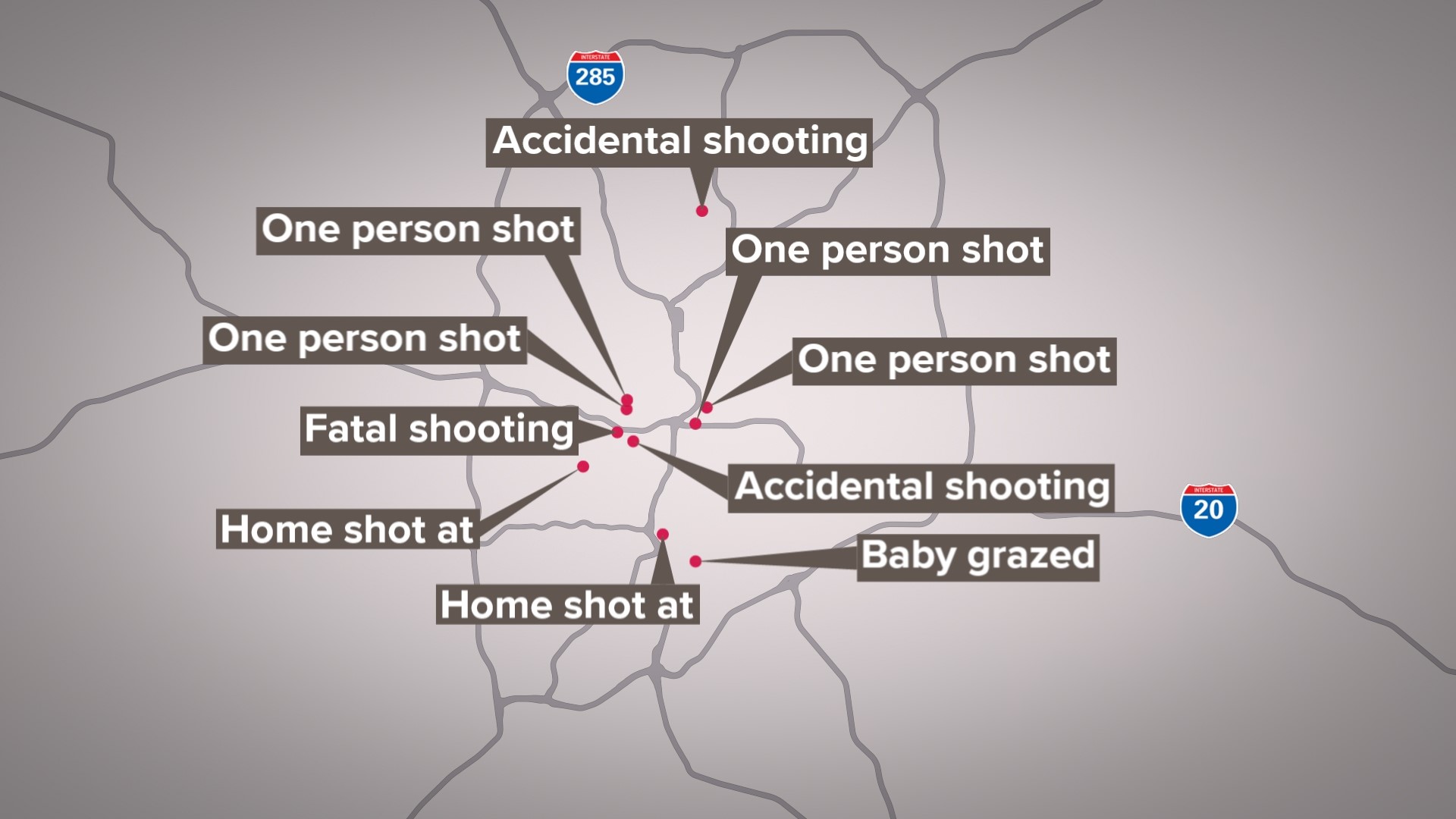 Atlanta crime 10 gun incidents reported over weekend | 11alive.com