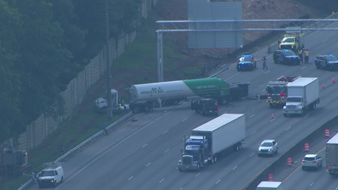 Atlanta traffic updates | Tanker truck crash I285 Sandy Springs ...