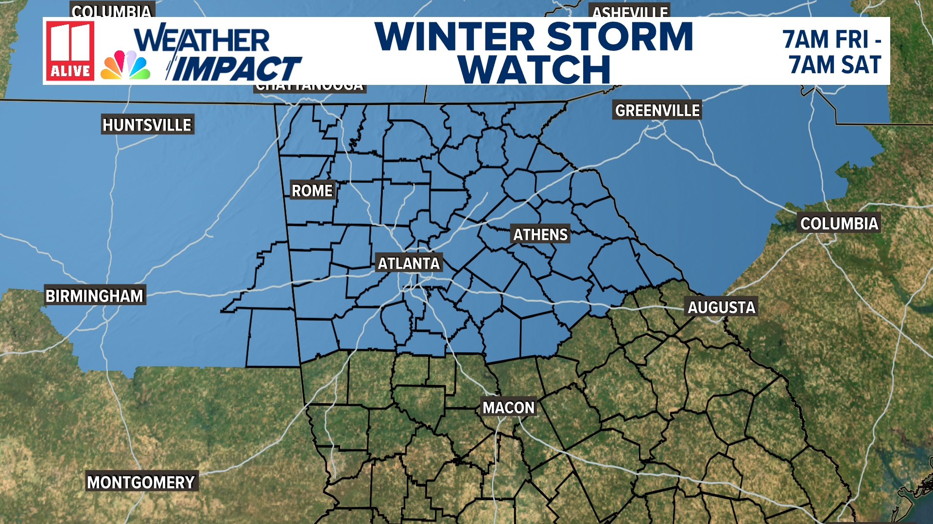 Georgia schools close for winter weather | List | 11alive.com