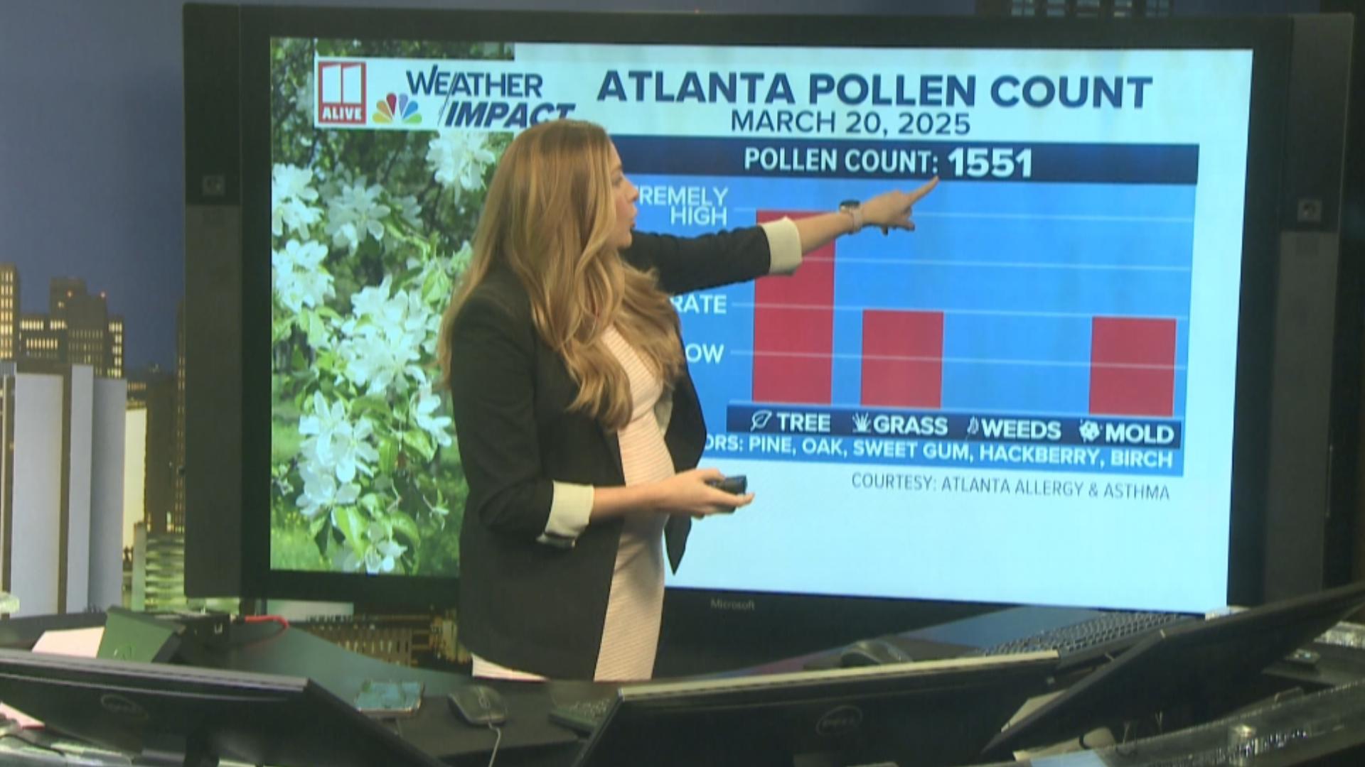 First 'extremely high' tree pollen count for Atlanta this season ...
