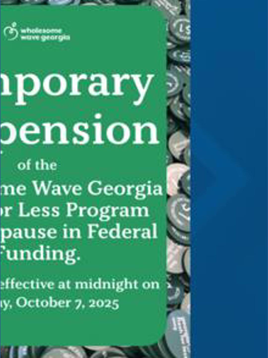Georgia 'Fresh for Less' SNAP program paused during government shutdown ...