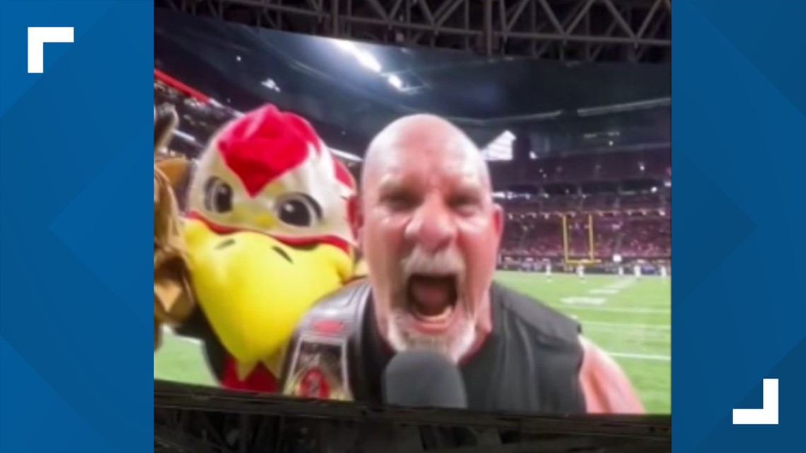 Goldberg Falcons game spears Bucs fan video | 11alive.com