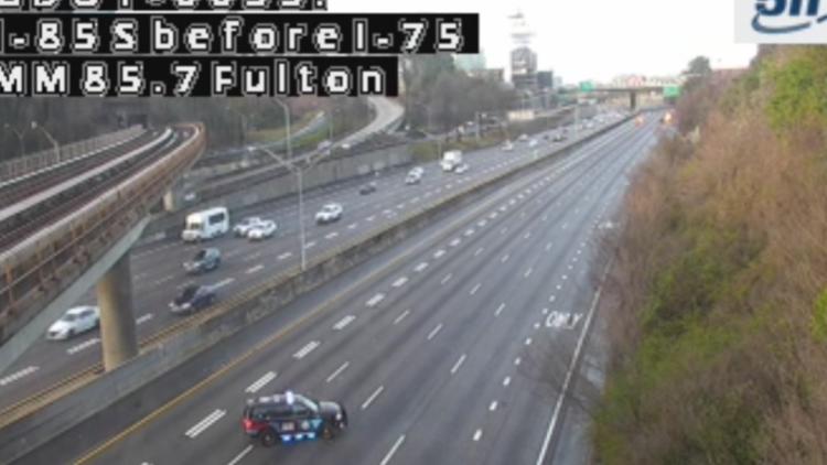 I 85 traffic all lanes closed right before I 75 and midtown Atlanta ...