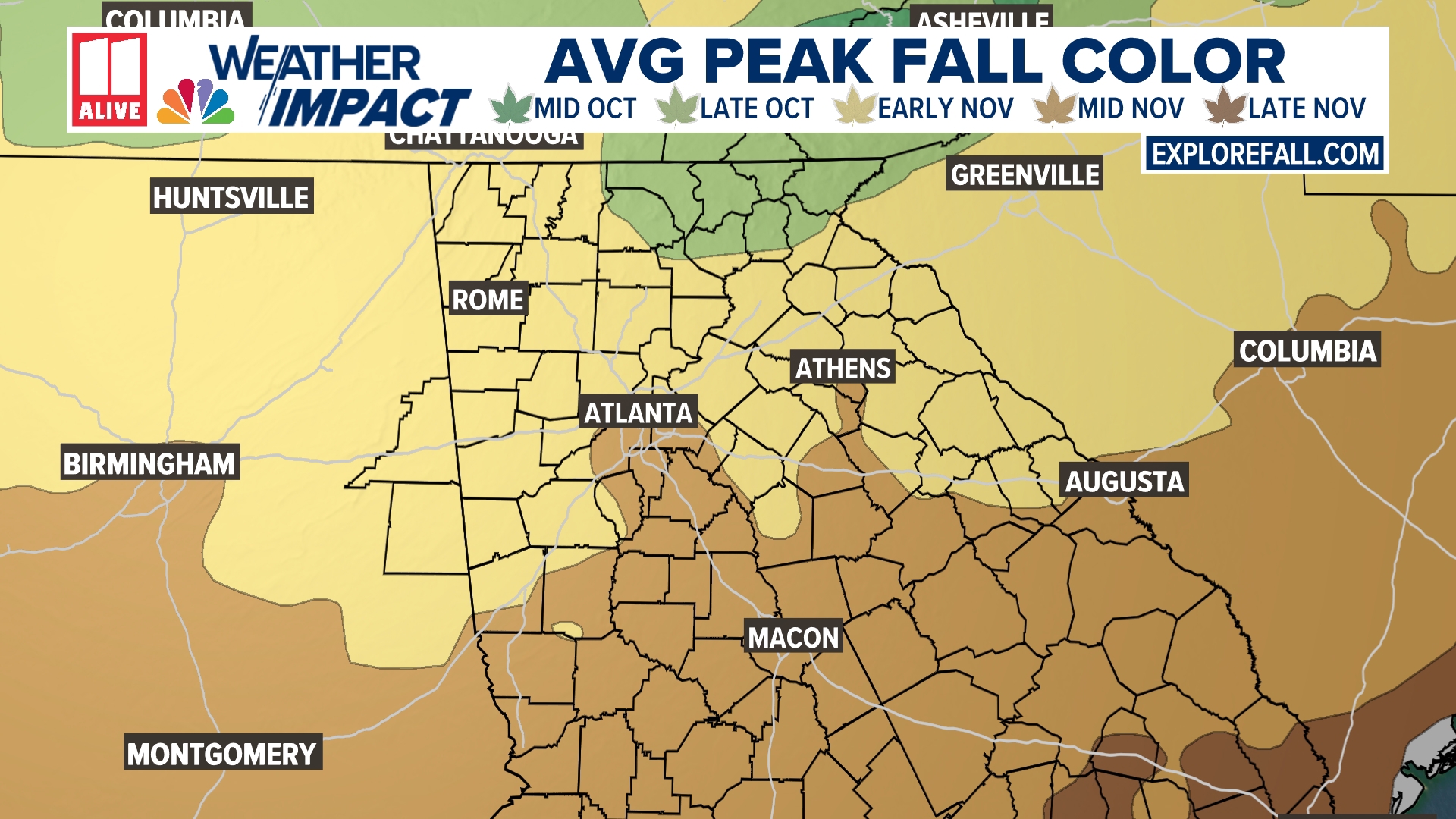 Fall foliage in metro Atlanta, north Georgia | 11alive.com