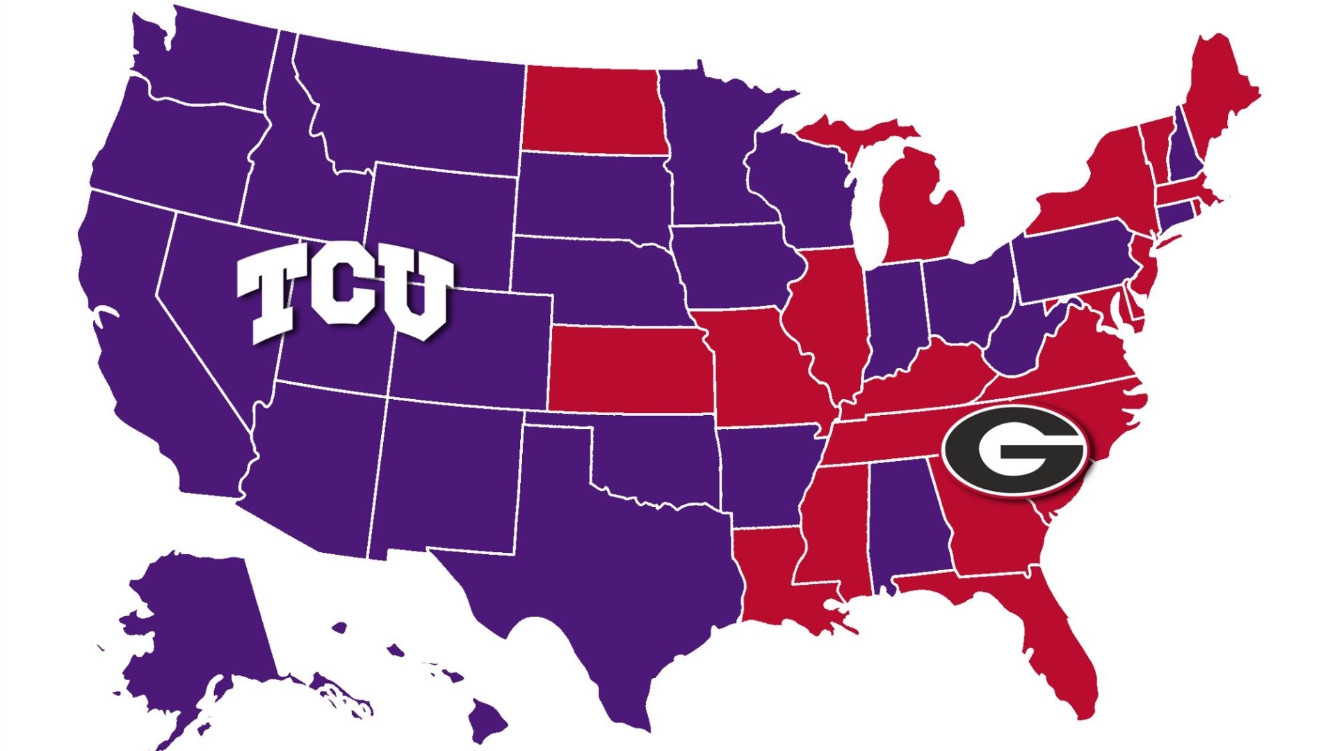 Who each state is rooting for in Georgia-TCU title game | 11alive.com