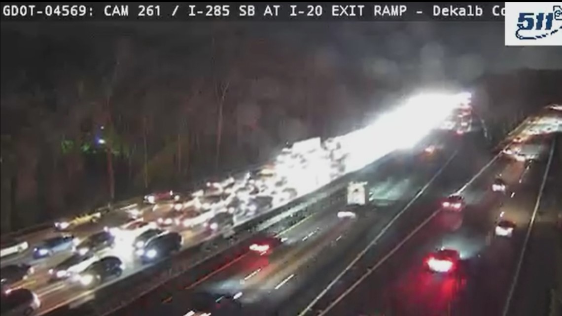 Traffic on I-285 N, near Glenwood Road | 11alive.com