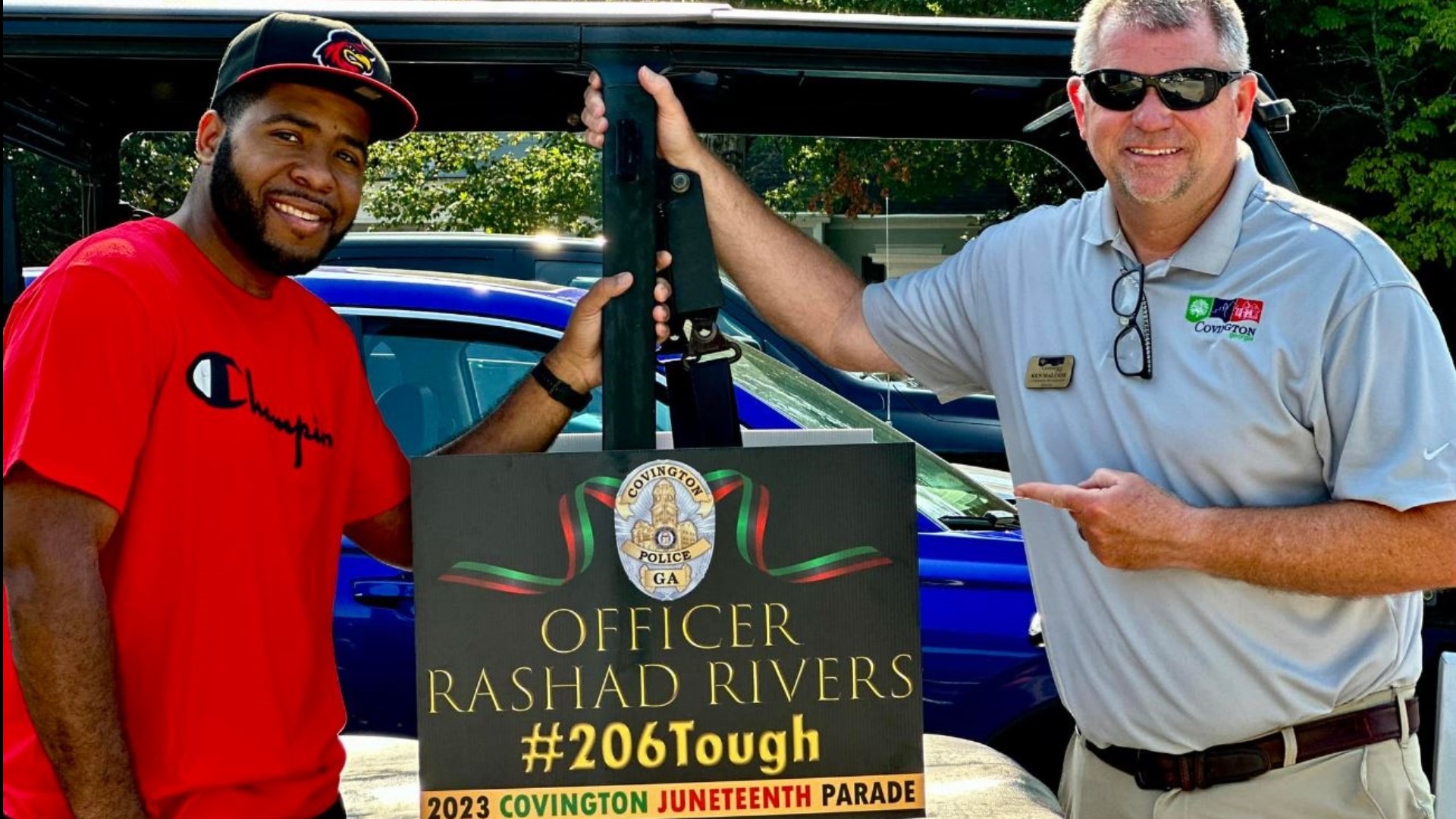 Officer Rashad Rivers Covington update rides in Juneteenth parade ...