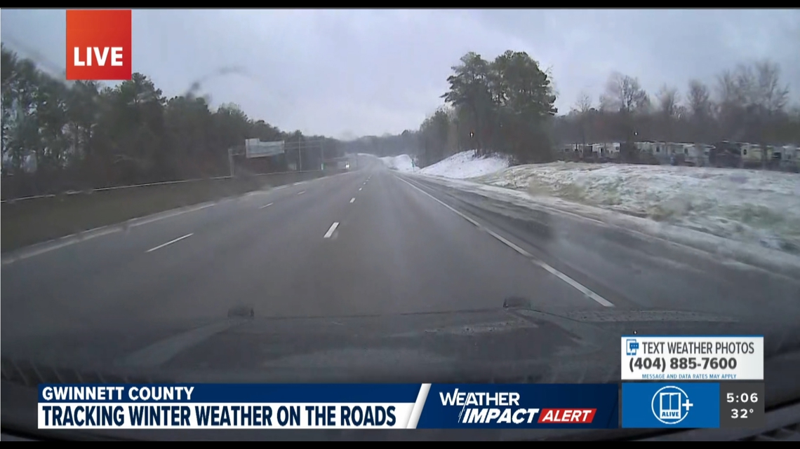 Winter storm in Georgia | Live road conditions on I-85 | 11alive.com