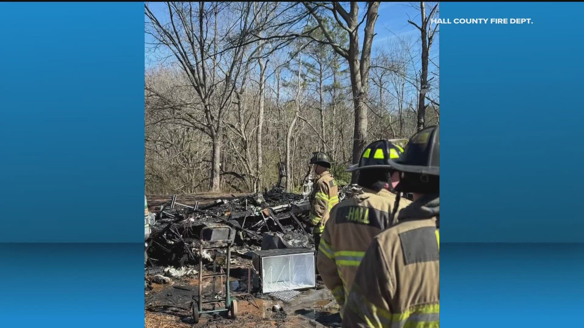 One person dead after crews extinguished camper fire in Hall County ...