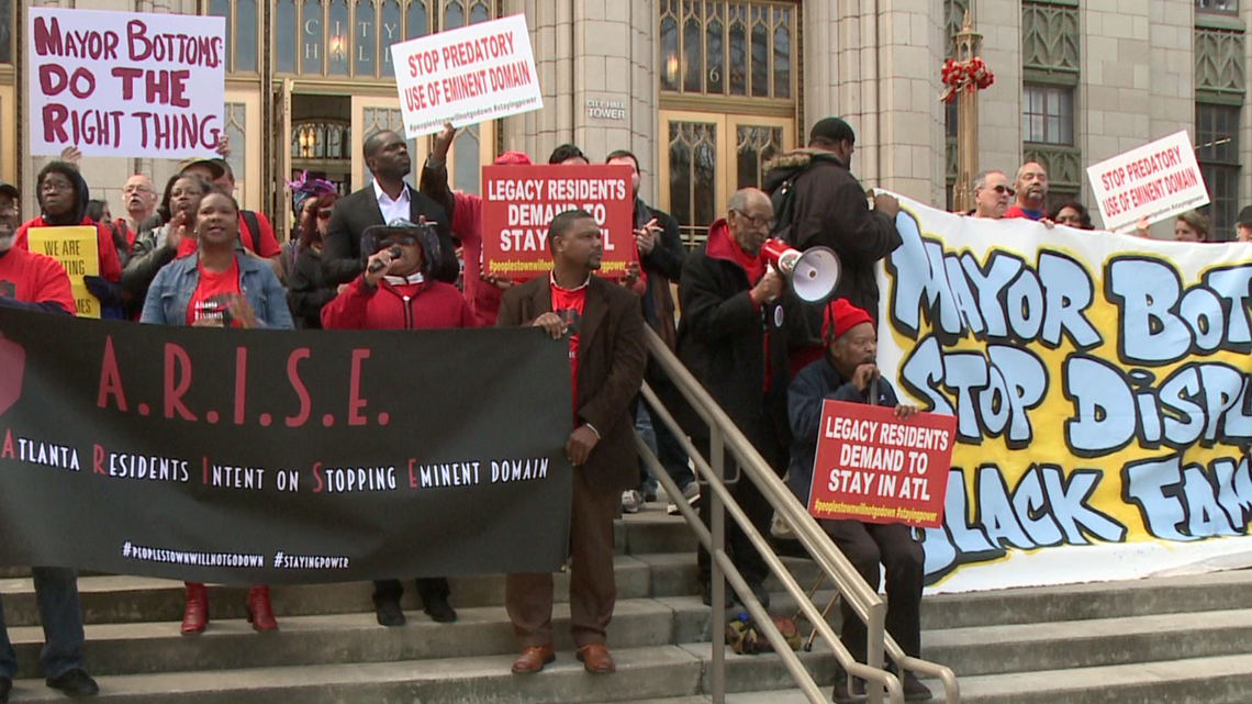 Atlanta Peoplestown residents protest housing, eminent domain | 11alive.com