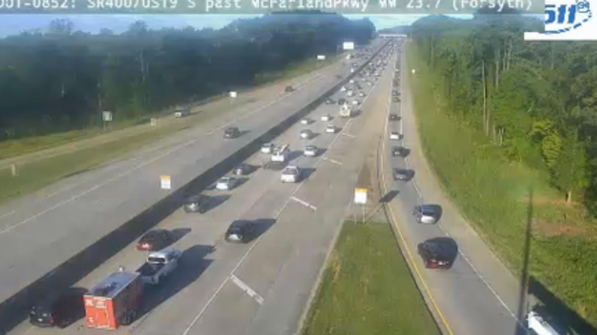 Alpharetta Fulton County traffic GA 400 South crash | 11alive.com