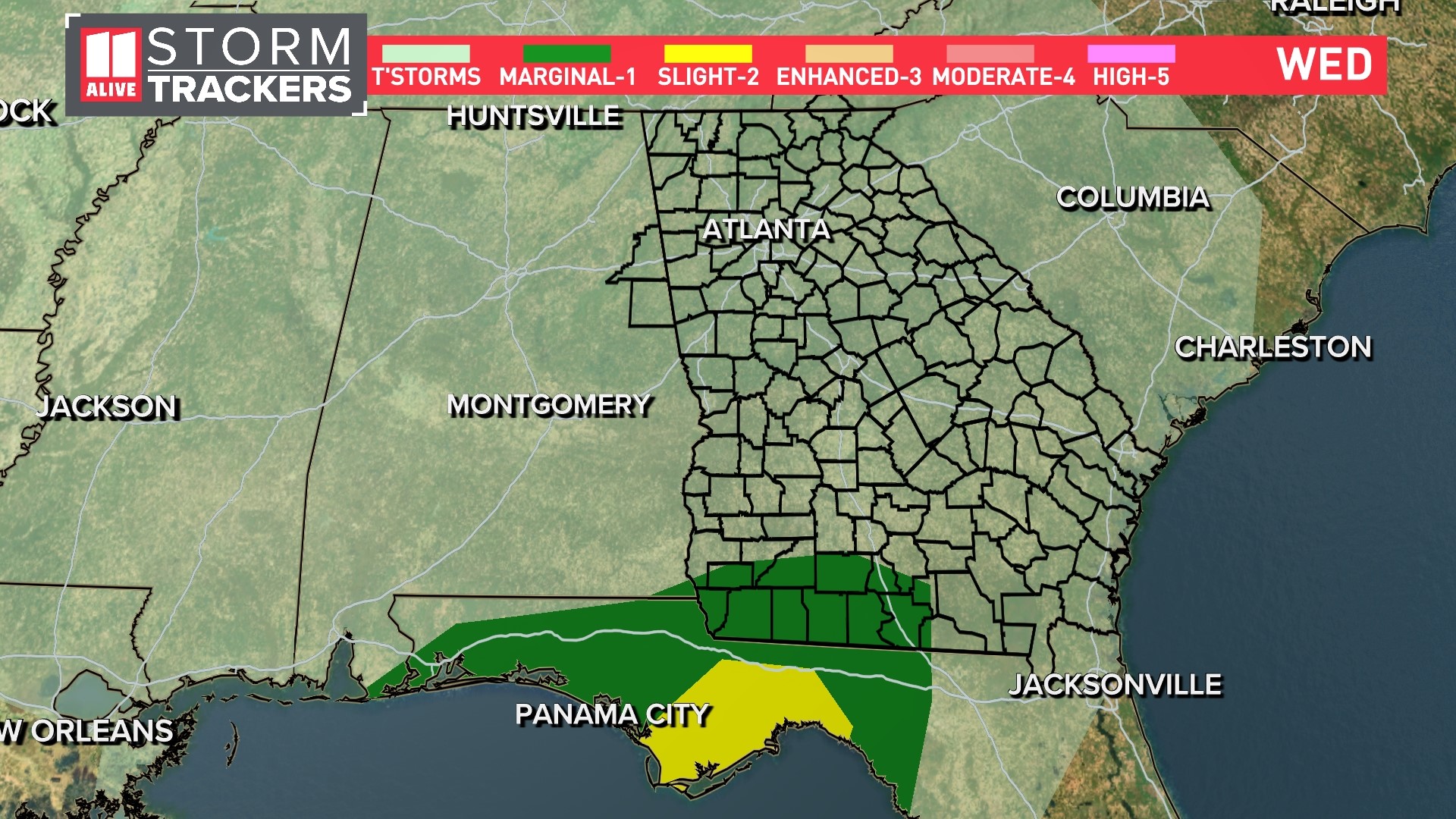 Strong storms, heavy rain possible Wednesday night | 11alive.com