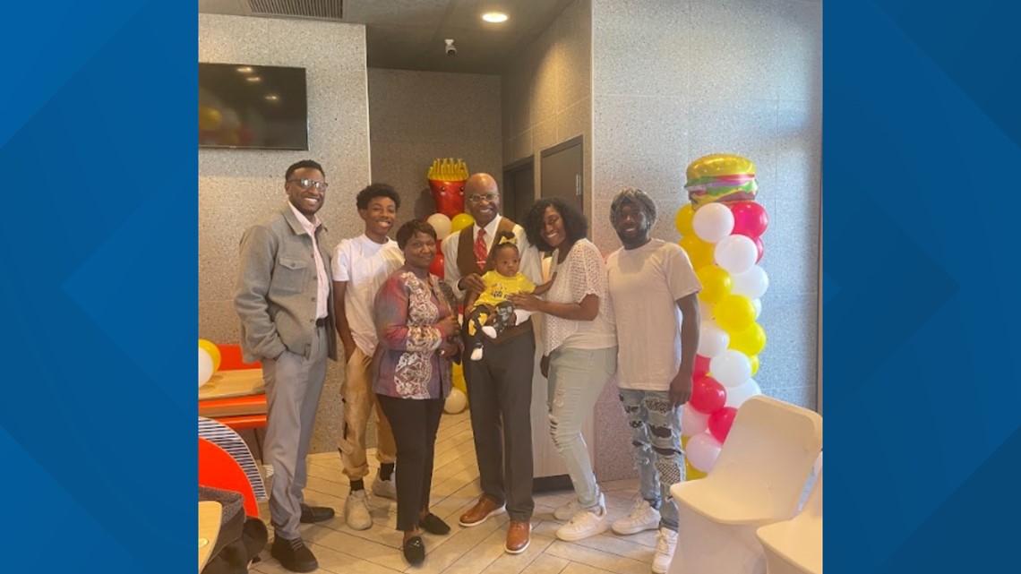 Atlanta baby born McDonald's restroom birthday party college fund ...