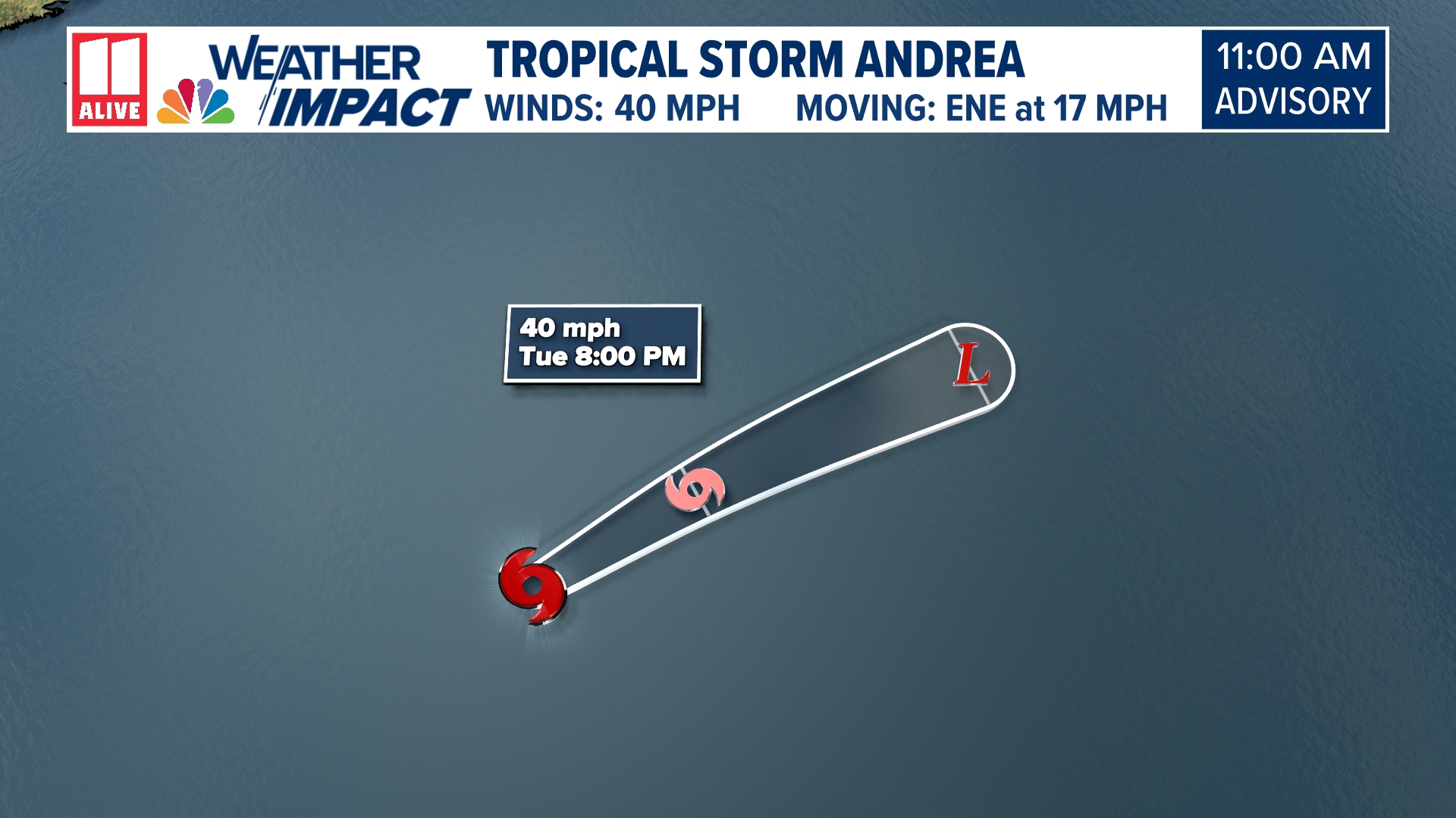 Andrea forms in Atlantic | Tracking the tropics | 11alive.com