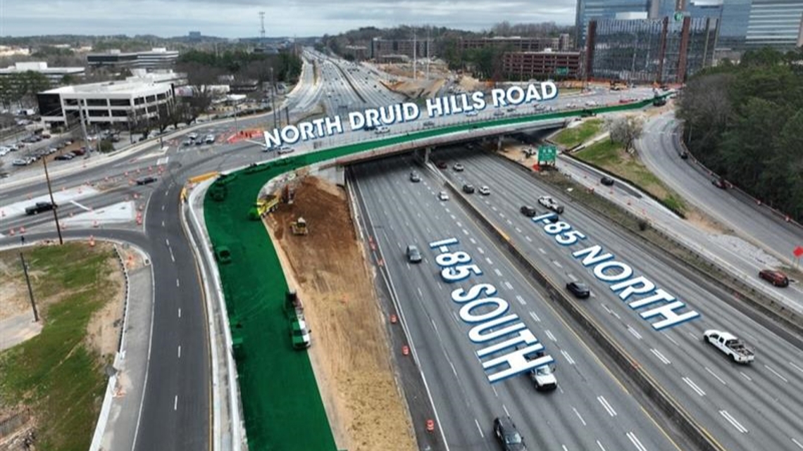 New intersection at North Druid Hills and Interstate 85 opens | 11alive.com