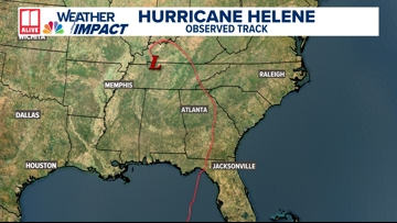 Hurricane Helene | What was the final path of the storm? | 11alive.com