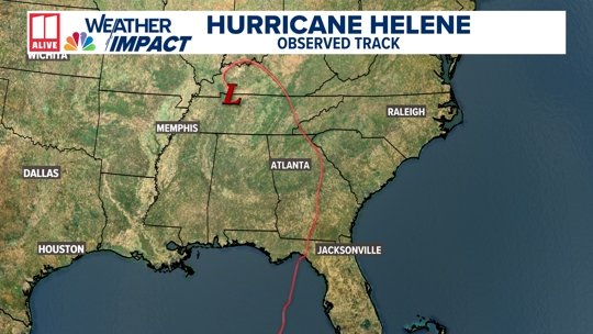 Hurricane Helene | What was the final path of the storm? | 11alive.com