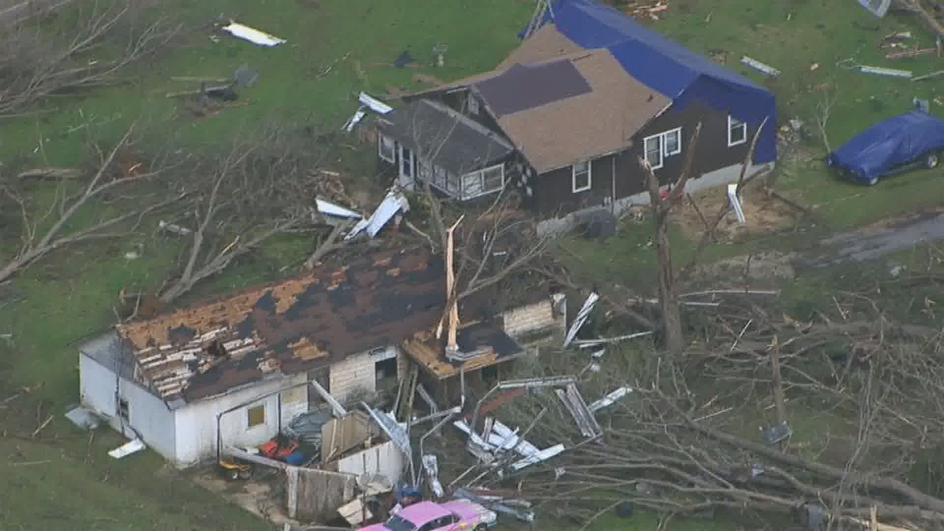 Gov. Kemp tours storm damage after tornadoes, storms hit Peach State ...