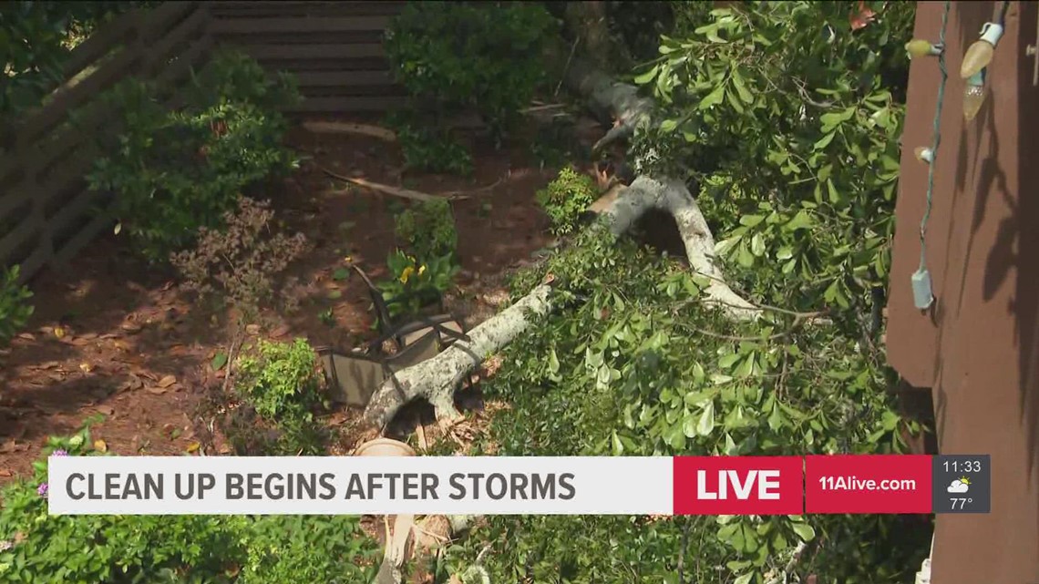Storm clean up begins in some places in Georgia | 11alive.com