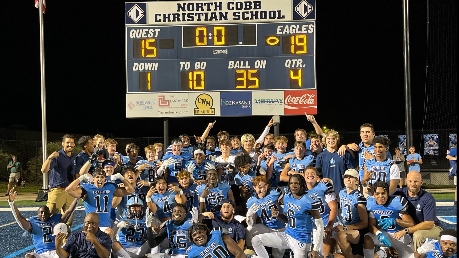 North Cobb Christian football game winning lateral play | 11alive.com