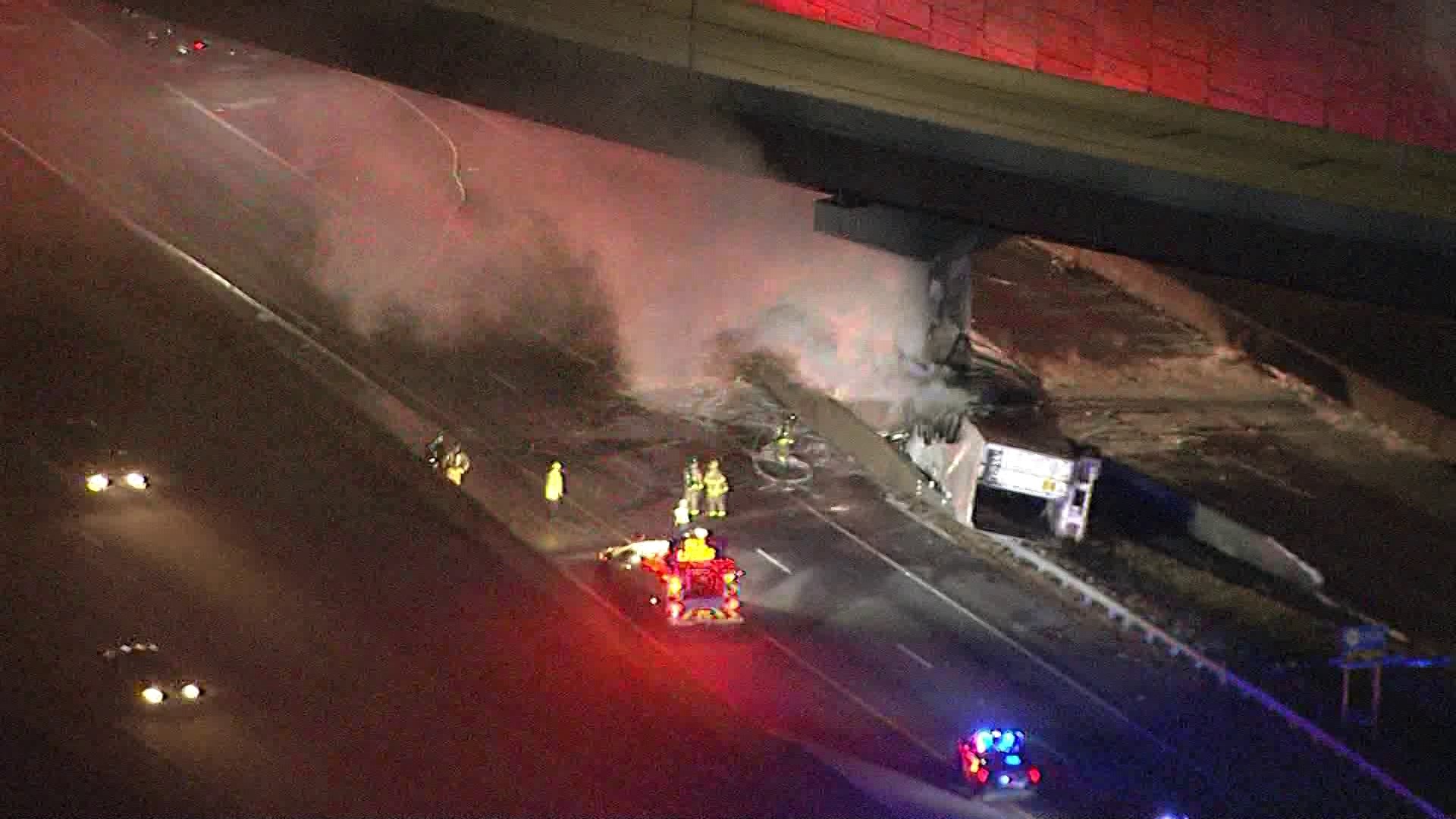 Fire at bridge I-75 and 285 in Cobb County | Atlanta Traffic GDOT ...
