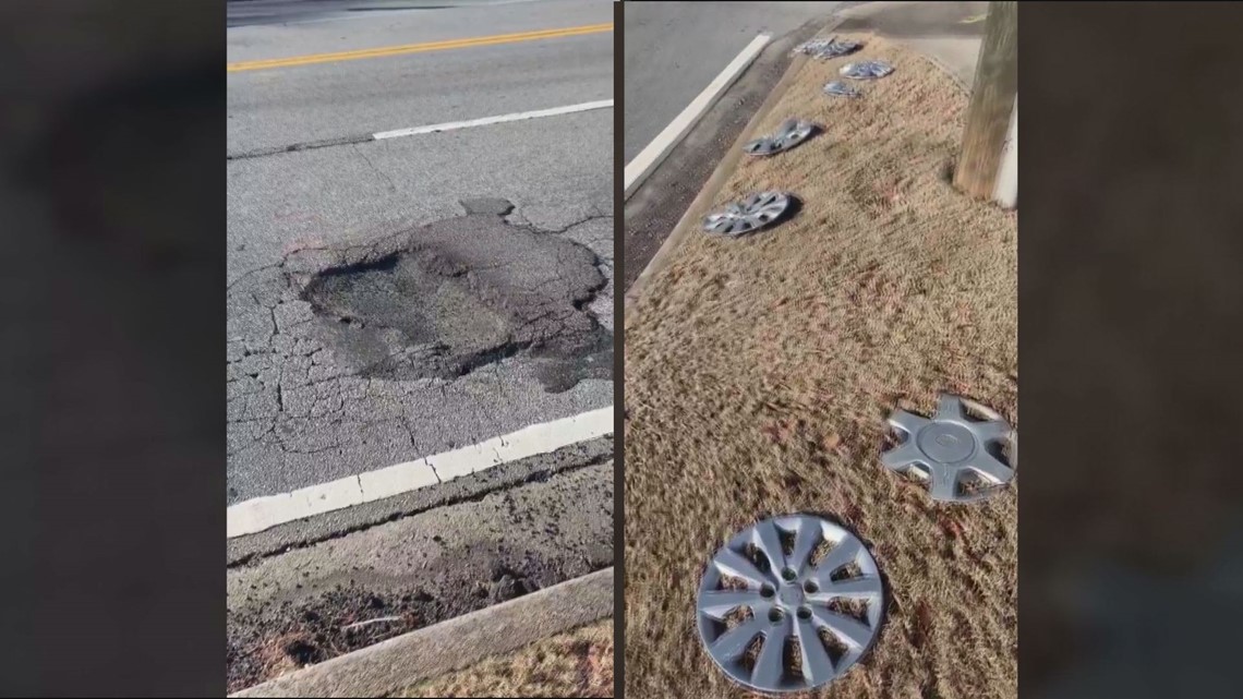 'Hubcap cemetery' | Tweet about nasty DeKalb County pothole near Target ...