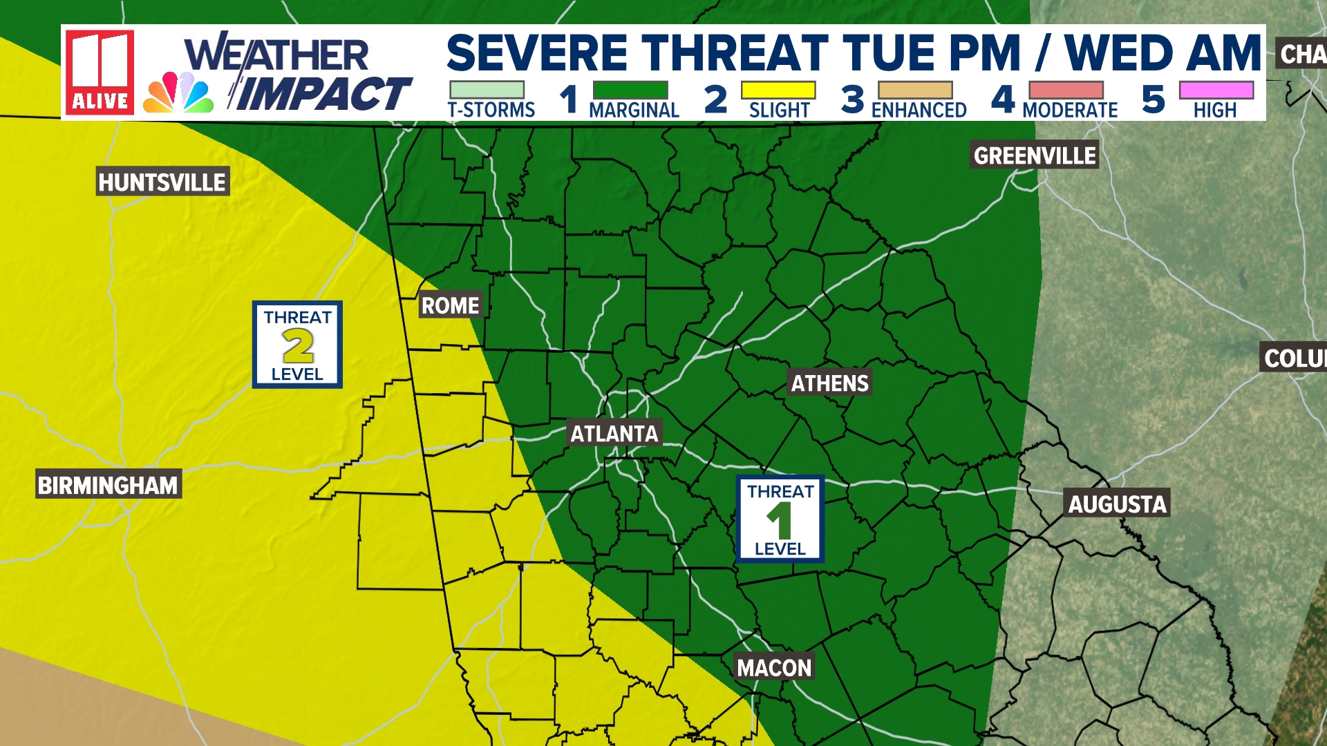 Weather Impact Alert: Strong storms will track through Georgia ...